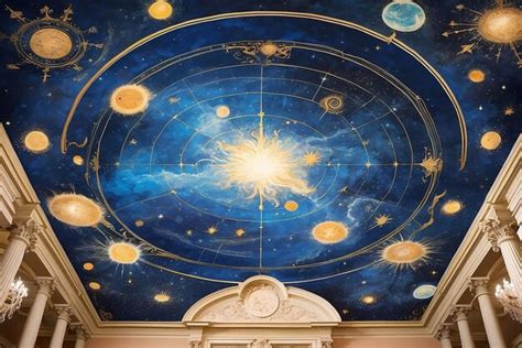 Premium Photo Celestial Map Ceiling Mural