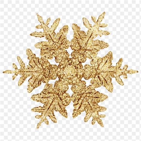 Gold Snowflake Png Christmas Ornament Macro Photography