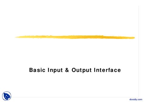 Basic Input And Output Interface Microprocessors And Computer Systems