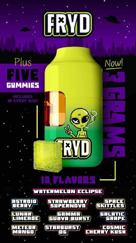 Fryd 3 Gram Series Disposable Vape Pen Five 10mg Gummies