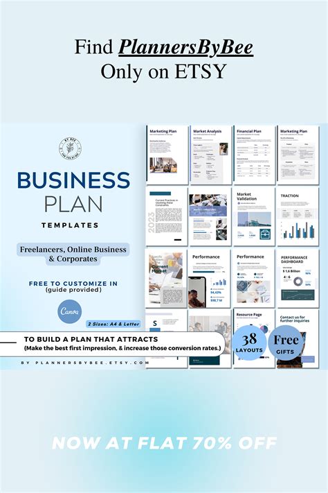 Business Plan Canva Template Small Business Planner Proposal Etsy