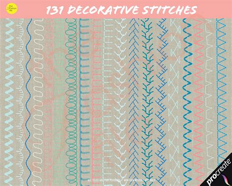 Procreate Embroidery Stitch Brushes — The Fashion File