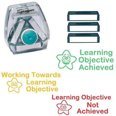 Teacher Stamp Learning Objective Achieved Wkg Towards Not Yet Achieved 3 In 1 Twist N Stamp Set