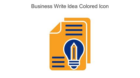 Business Write Idea Colored Icon In Powerpoint Pptx Png And Editable