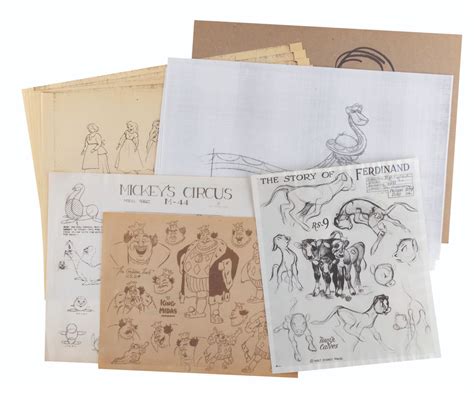 A Set Of 15 Disney Animation Model Sheets And Drawings Van Eaton Galleries