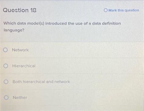Solved Question Mark This Question Which Data Model S Chegg