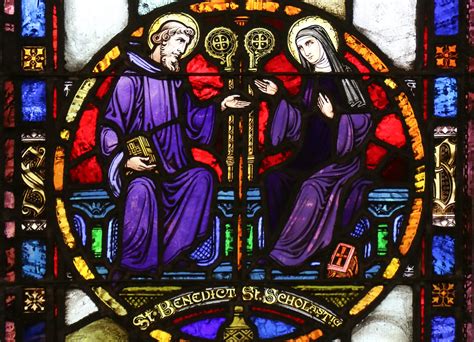 St Scholastica With St Benedict