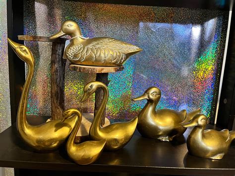 D Ducks 2 Vintage Solid Brass Ducks Mid Century Vintage Etsy