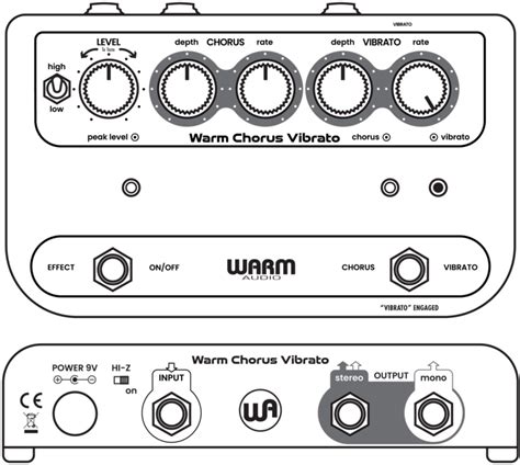 Warm Audio Wa C1 Chorus Vibrato Pedal Ce 1 Style Analog Chorus Pedal