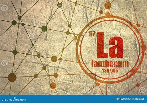 Lanthanum Chemical Element Stock Illustration Illustration Of Flat
