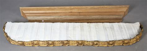 A 19th Century Pressed Gilt Brass Pelmet Width 156cm Together With A