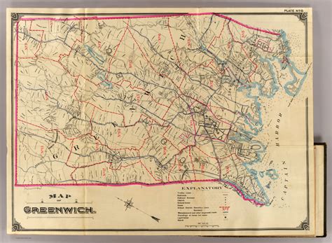 Map Of Greenwich Published By Hyde And Company 97 Liberty St