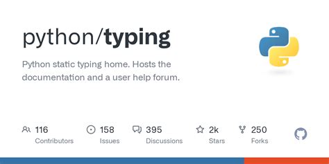 Github Pythontyping Python Static Typing Home Hosts The Documentation And A User Help Forum