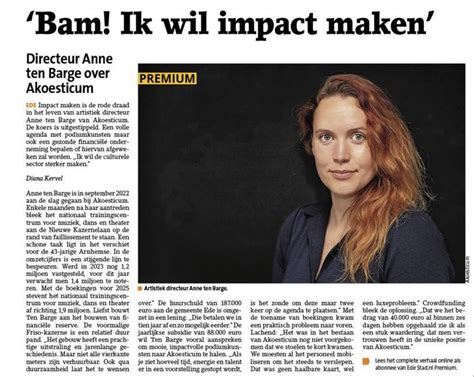 Vandaag In Ede Stad Nl Directeur Anne Ten Barge Over Stichting