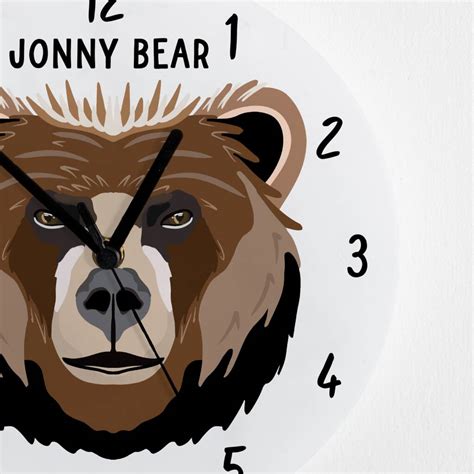 Personalised Bear Face Bedroom Wall Clock By The Ting Knot