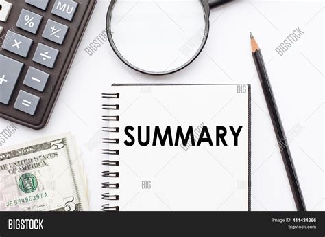 Notepad Summary Note Image Photo Free Trial Bigstock