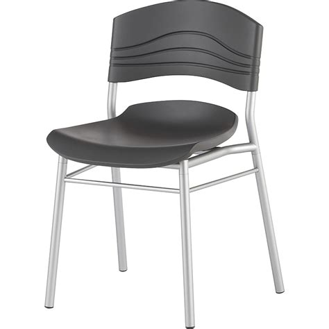 Iceberg Cafeworks Cafe Chair Plastic Graphite Seat 21w X 19d Back 21w X 14h Image 1