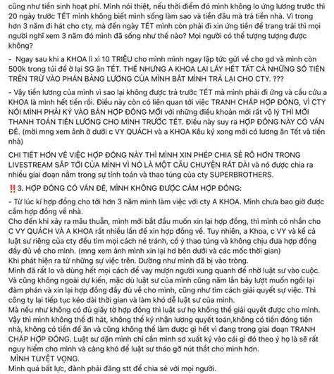 Sofia Lại đăng Tâm Thư Tố Cáo Châu Đăng Khoa Và Công Ty ăn Chặn Tiền Cát Sê Triệt đường Sống