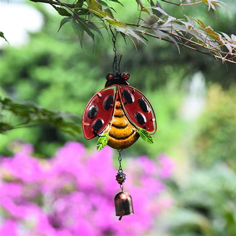 Garden Metal Ladybug Wind Chime Usamerica Shop