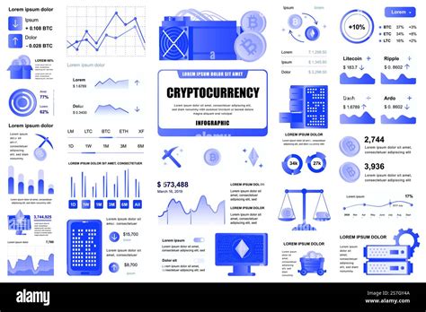 Bundle Cryptocurrency Mining Infographic UI UX KIT Elements
