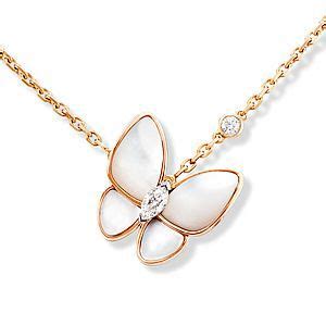 Elegant Two Butterfly Necklace With Sparkling Diamond