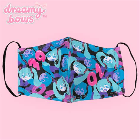 Buy Listen Flavor Hatsune Miku Fashion Face Mask Black At Dreamy Bows