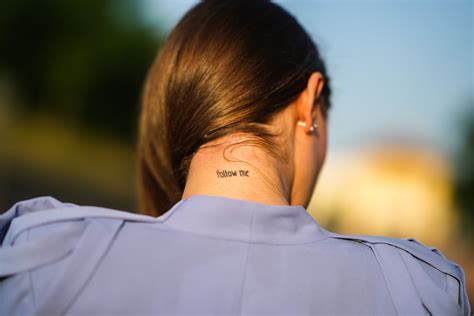 Tattoos For Girls Behind The Neck