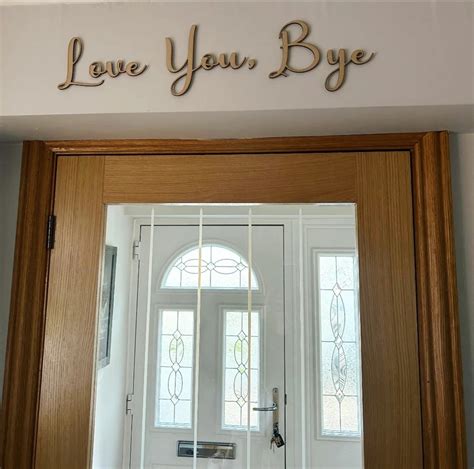 Love You Bye Script Wall Sign The Little Red Hut