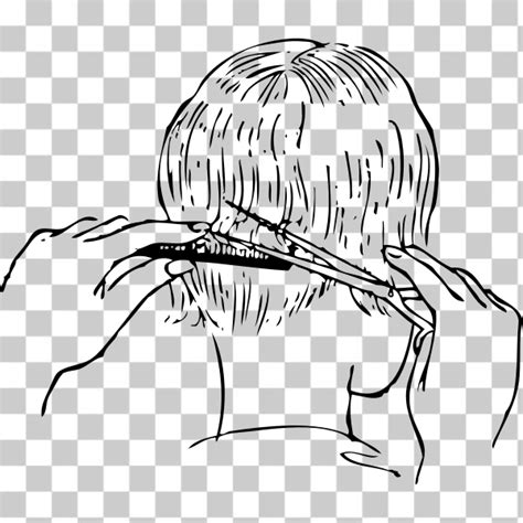 Free Svg Vector Clip Art Of Hair Styling Back Of Head Nohat Cc