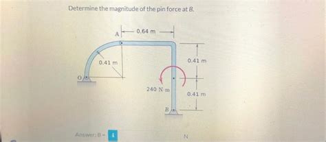 Solved Determine The Magnitude Of The Pin Force At B