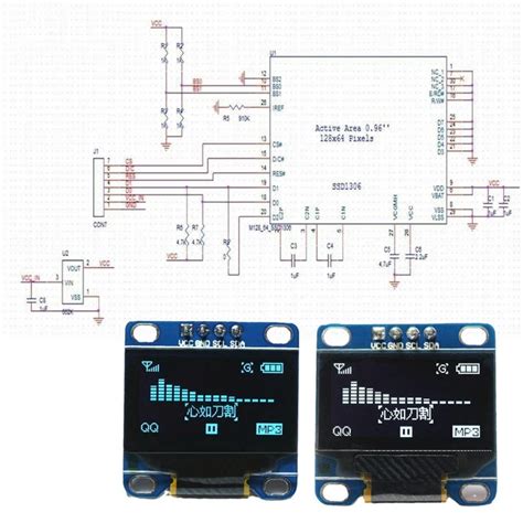 096and Oled Ssd1306 I2c Iic Spi Serial 128x64 Lcd Display Gelb 4j0d Bl