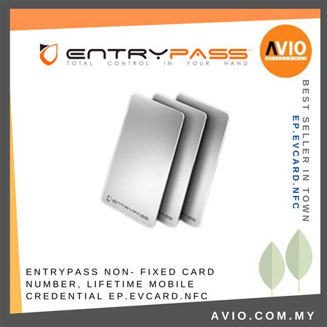 Entrypass Non Fixed Card Number Lifetime Mobile Credential Epevcard