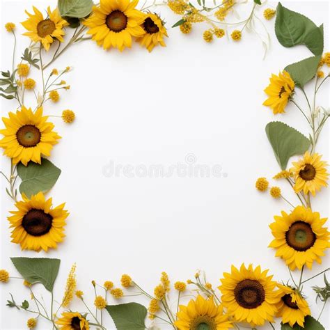 Sunflower Border T Shirts Stock Illustration Illustration Of Pattern