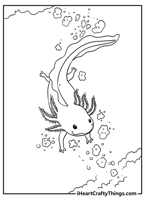 29 Axolotl Coloring Pages Free Printable Pdfs