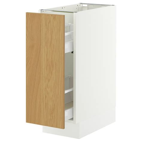 Sektion Maximera Base Cabinet With Pull Out Storage Whitesinarp Oak