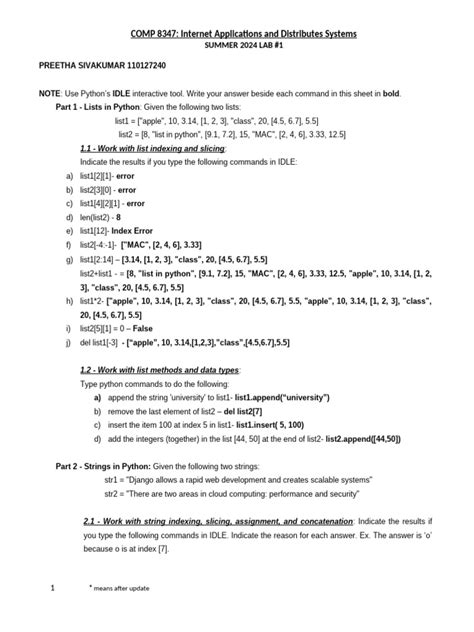 Lab 1 S24 Pdf String Computer Science Python Programming Language