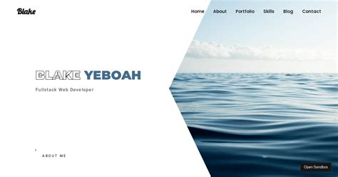Blake K Yeboahclean Portfolio Codesandbox