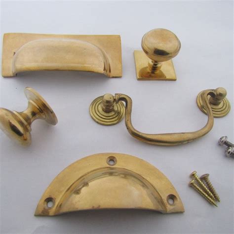 Solid Brass Drawer Pulls Etsy