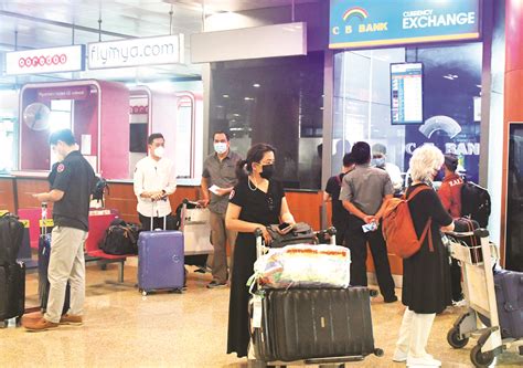 ရန်ကုန်အပြည်ပြည်ဆိုင်ရာလေဆိပ်သို့ နိုင်ငံတကာခရီးသွားများ ဝင်ရောက်လျက်ရ