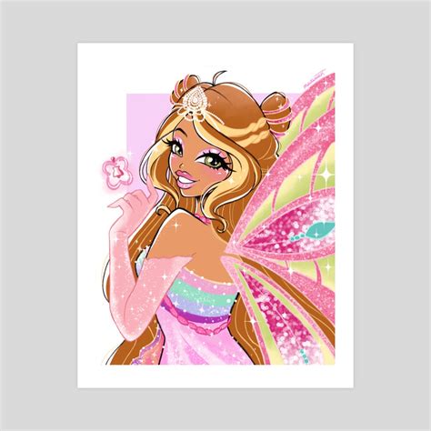 Winx Flora An Art Print By Julie Vi Inprnt