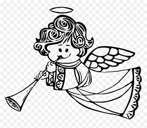 Angel Clip Art Black And White