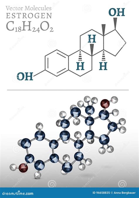 Estrogen Molecule Image Stock Vector Illustration Of Drug 96658835