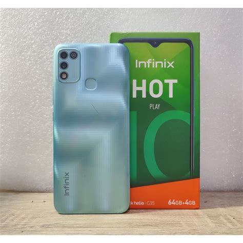 Jual Infinix Hot 10 Play X688D Ram 4GB Rom 64GB Second Fullset Shopee Indonesia