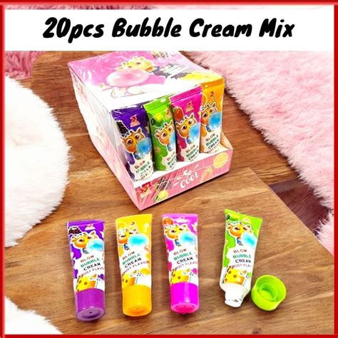 Bubble Cream With Popping Candy 20pcs X22g Bubble Gum Shopee Malaysia