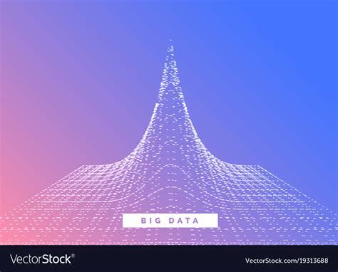 Big Data Visualization Concept Design Background Vector Image