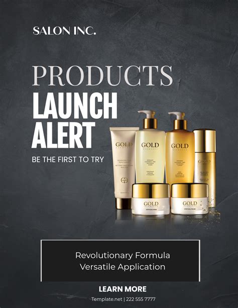 Free Salon Product Launch Flyer Template To Edit Online