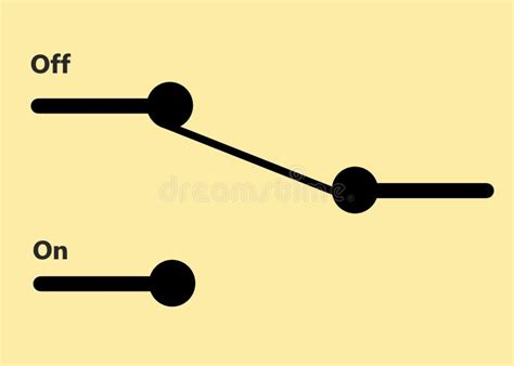 The Electronic Electrical Component Symbol Of A On Off Toggle Switch Beige Light Yellow Backdrop
