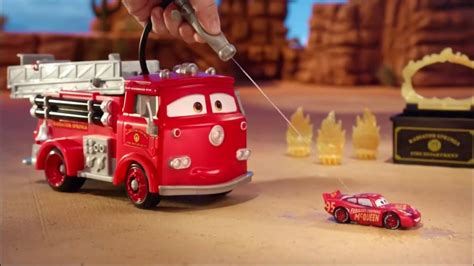 Disney Pixar Cars Stunt And Splash Red Fire Truck Mattel Tv Commercial