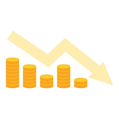 Premium Vector Money Downward Trend Graph Showing Economic Crisis