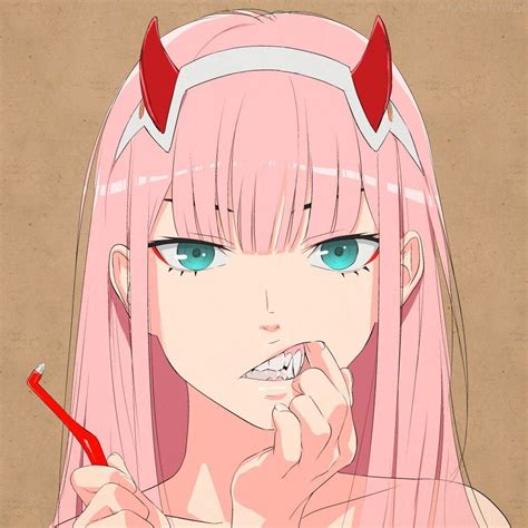 Zero Two Brushing Her Teeth Before Bed R Darlinginthefranxx